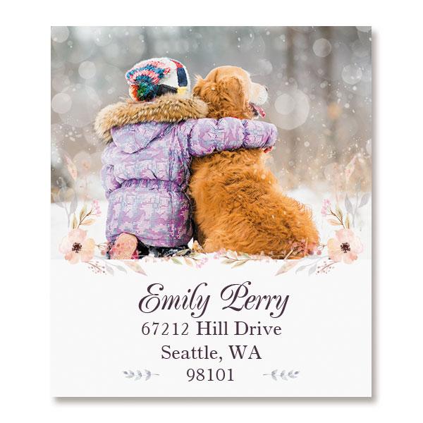 Personalized Floral Cameo Photo Select Address Labels | Lillian Vernon