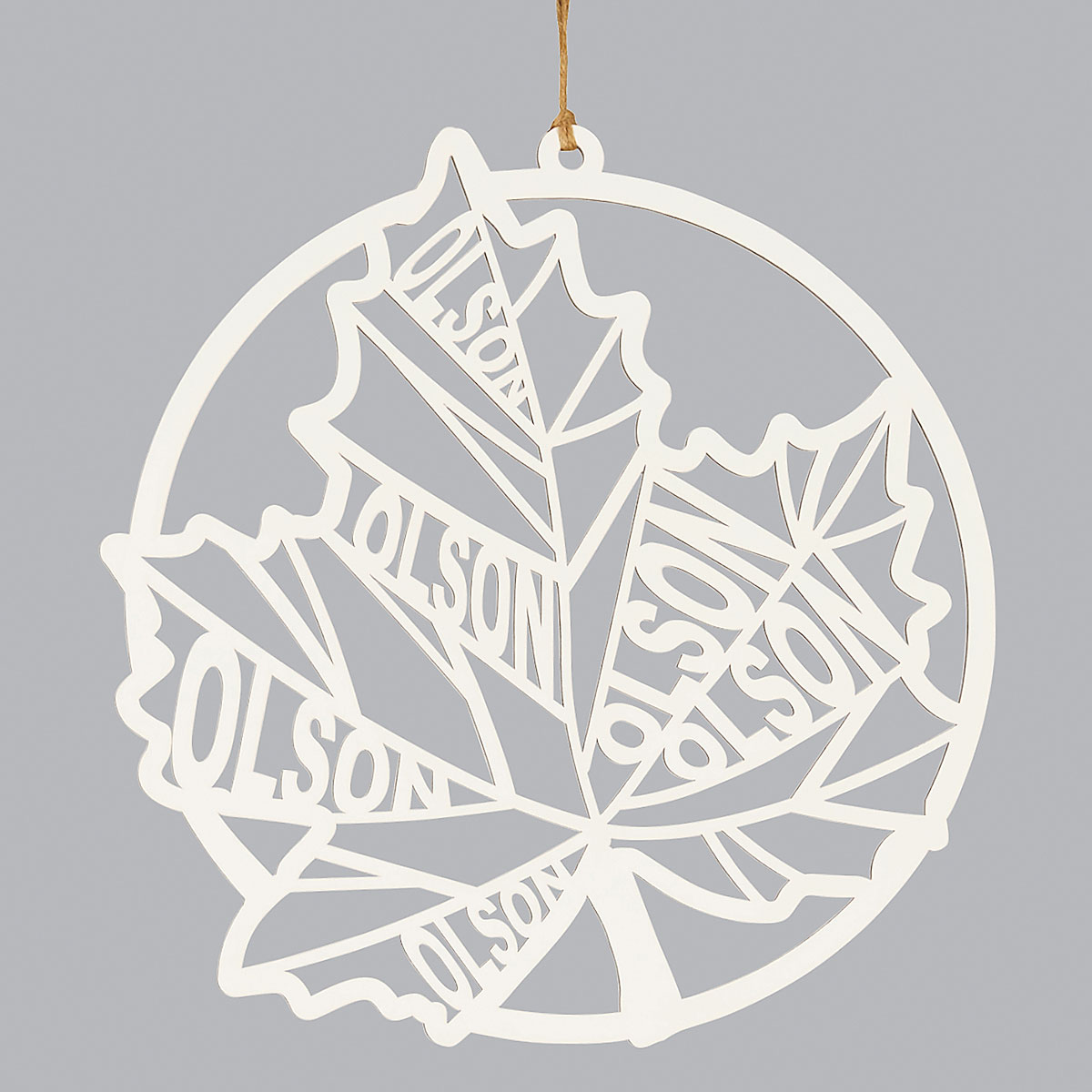 Fall Leaf with Family Name Door Personalized Plaque | Lillian Vernon