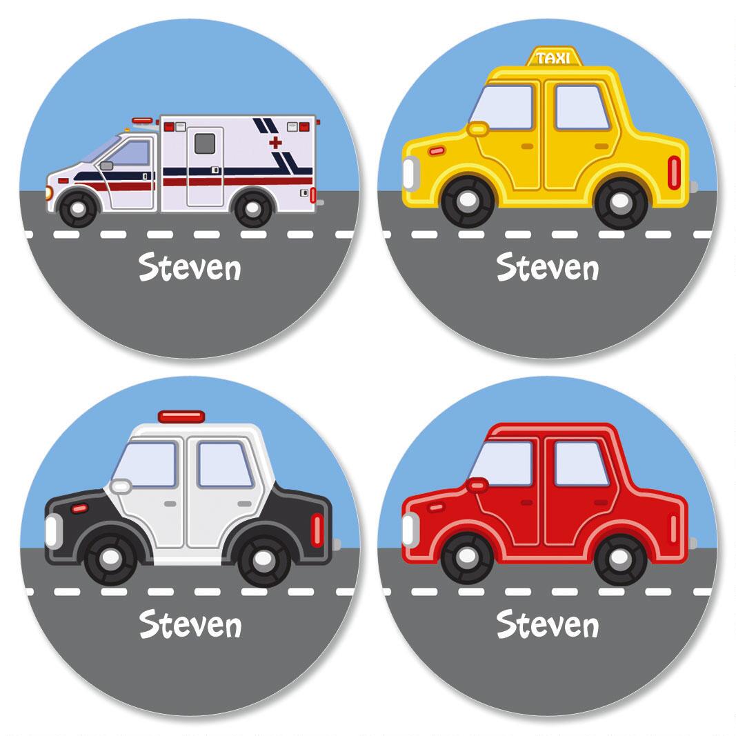 Kids' Personalized Vehicles Stickers | Lillian Vernon